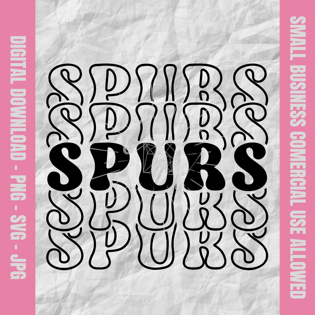 Spurs Svg, Spurs Retro Stacked Letter Svg, Spurs Football Svg, Spurs ...