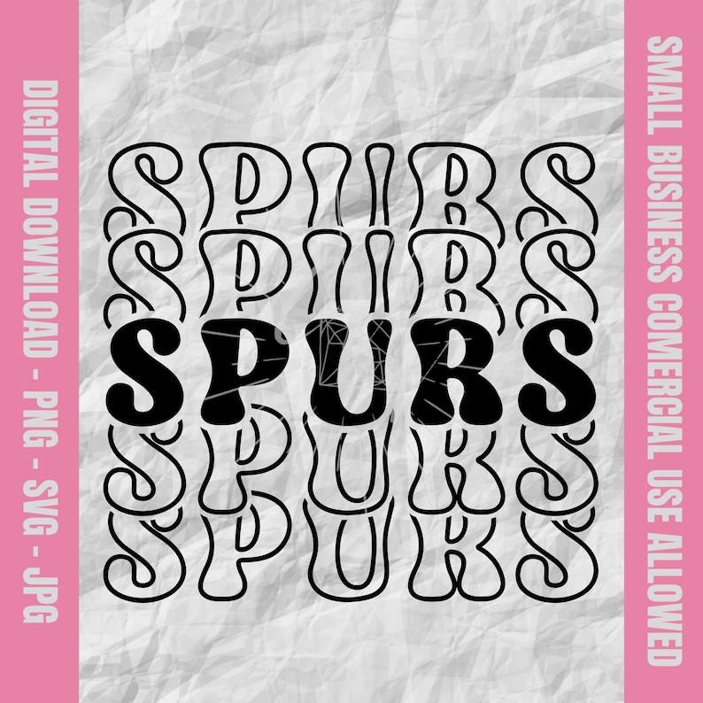 Spurs Svg, Spurs Retro Stacked Letter Svg, Spurs Football Svg, Spurs ...