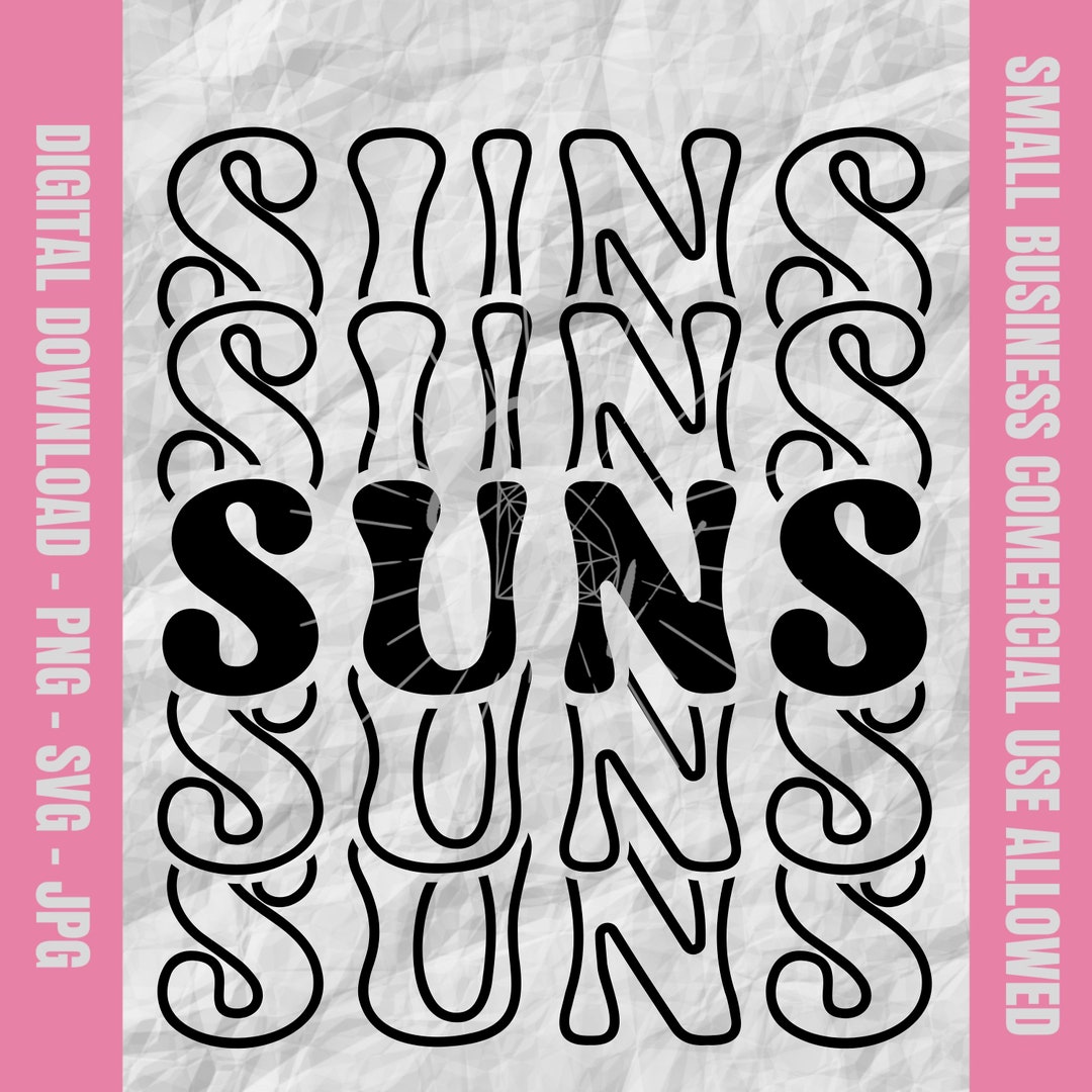 Suns Svg, Suns Retro Stacked Letter Svg, Suns Football Svg, Suns Cheer ...
