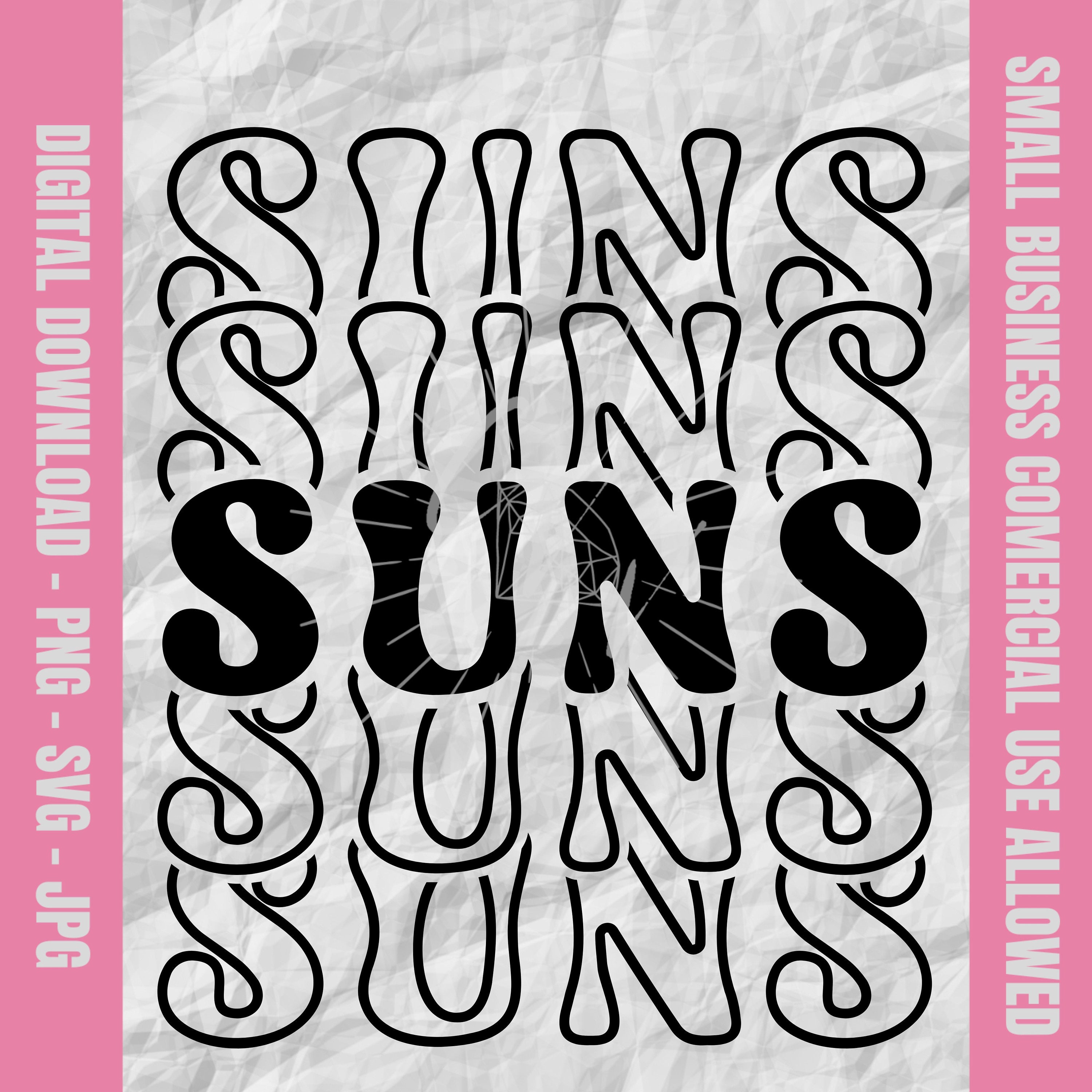 Suns Svg, Suns Retro Stacked Letter Svg, Suns Football Svg, Suns Cheer ...