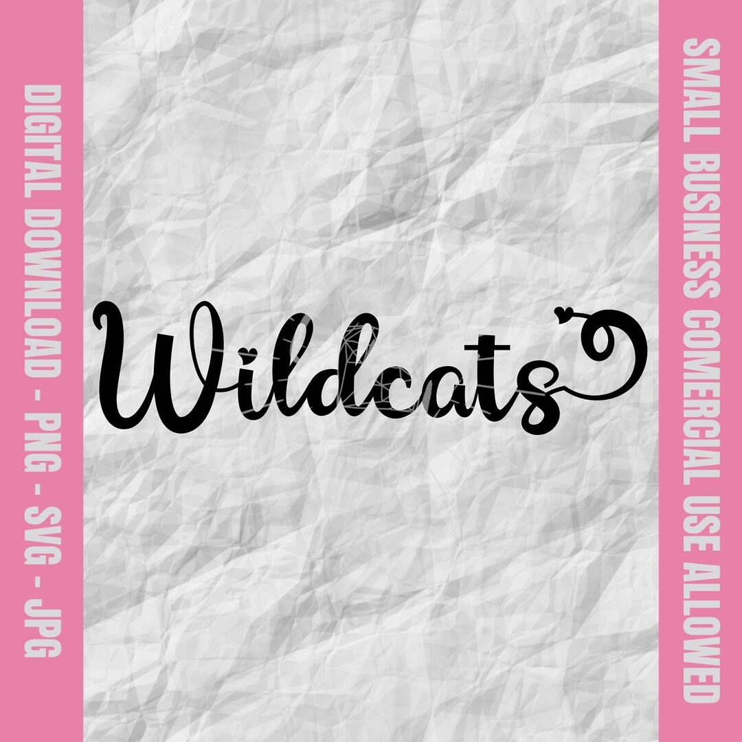 Wildcats Svg, Wildcats Script Heart Svg, Wildcats Football Svg ...