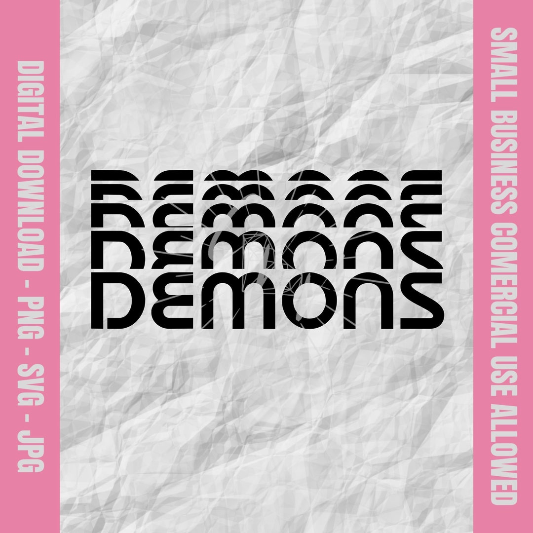 Demons Retro Repeating Svg, Demons Svg, Demons Football Svg, Demons ...