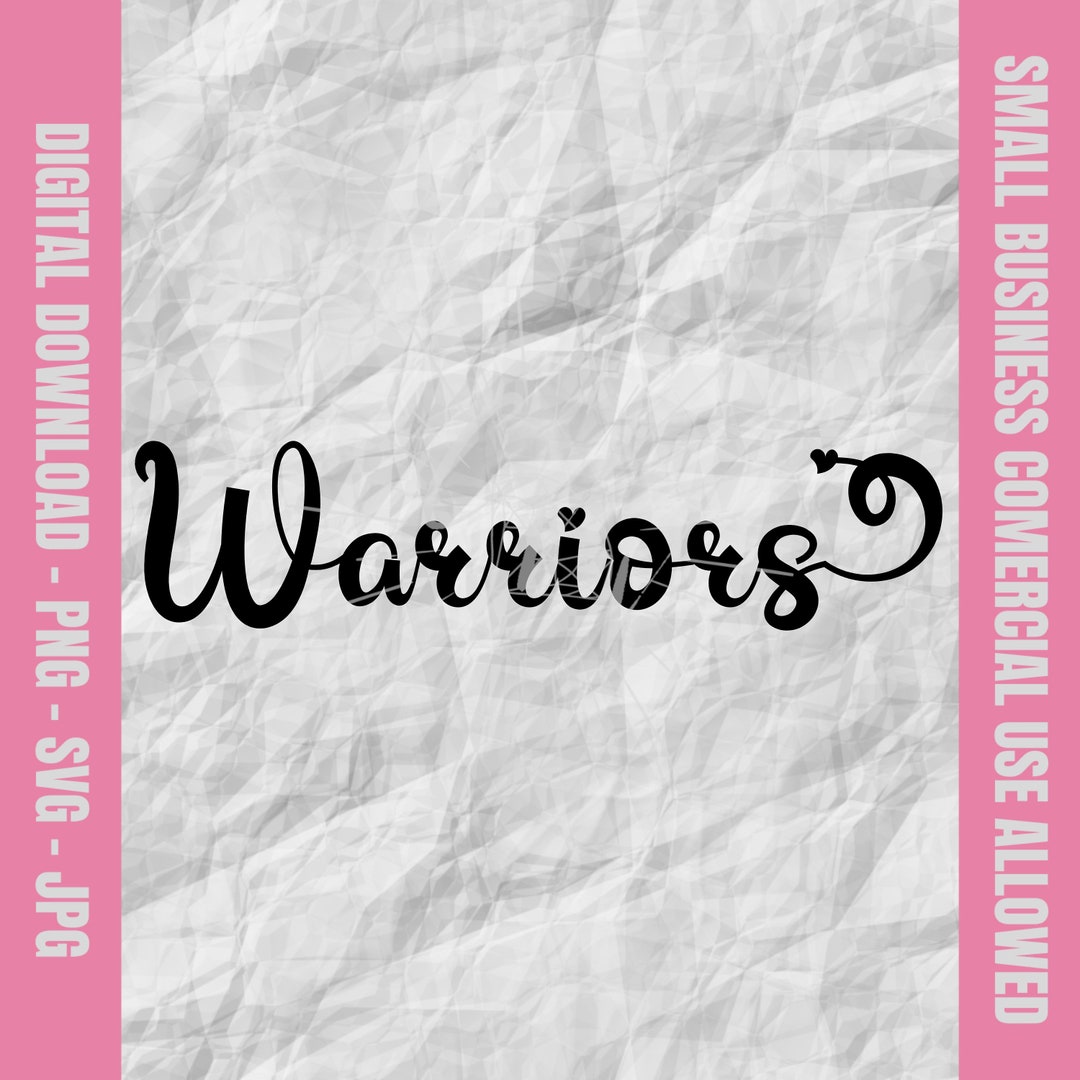 Warriors Svg, Warriors Script Heart Svg, Warriors Football Svg ...
