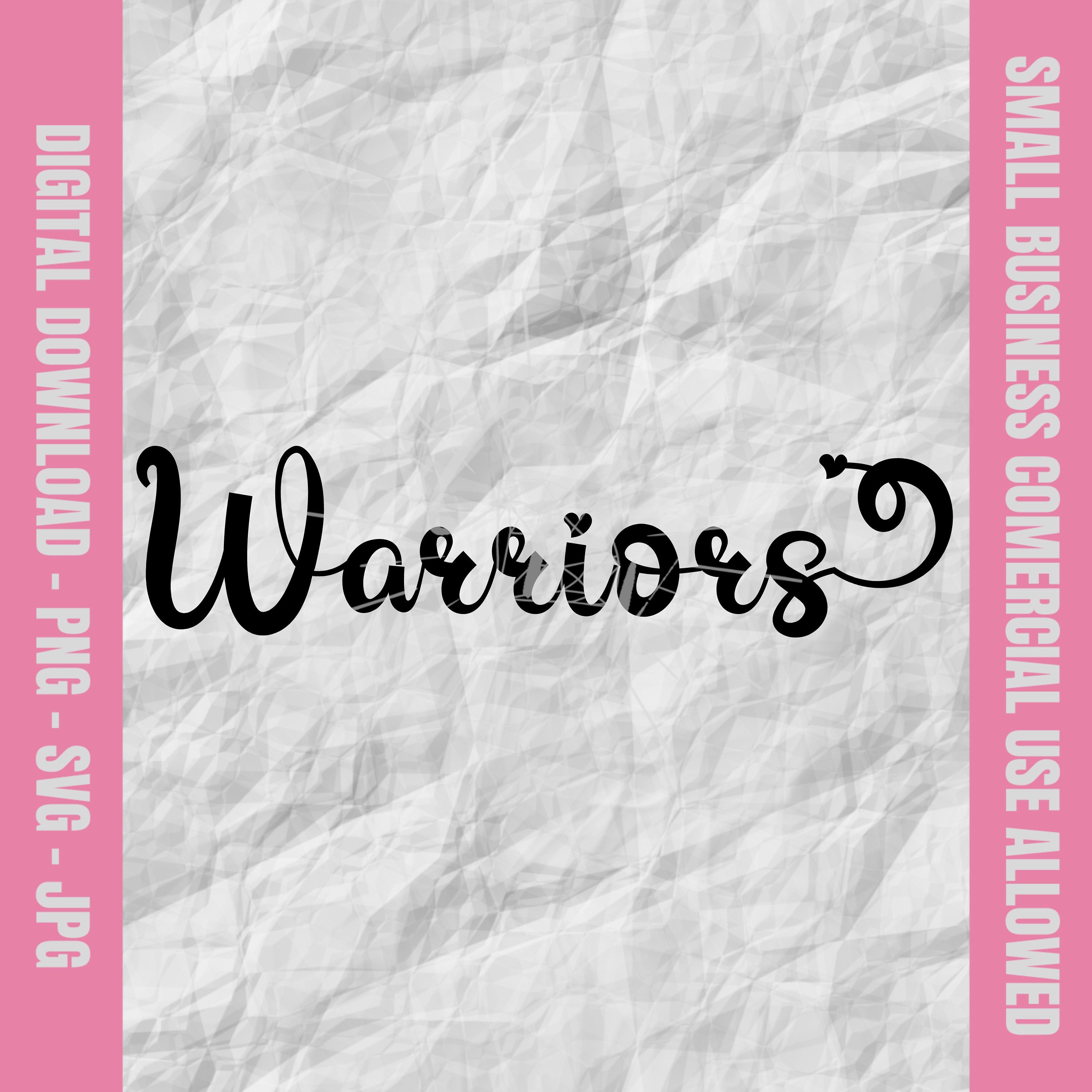 Warriors Svg, Warriors Script Heart Svg, Warriors Football Svg ...