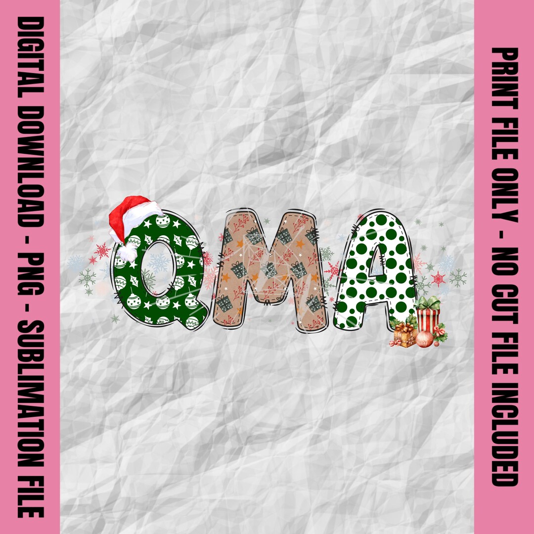 Christmas QMA Png, Doodle Text QMA Png, Holiday QMA Shirt, Winter Qma ...