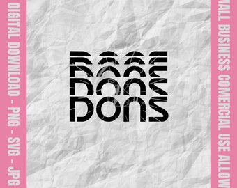 Dons Team Varsity Svg, Dons Svg, Dons Football Svg, Dons Cheer Png ...