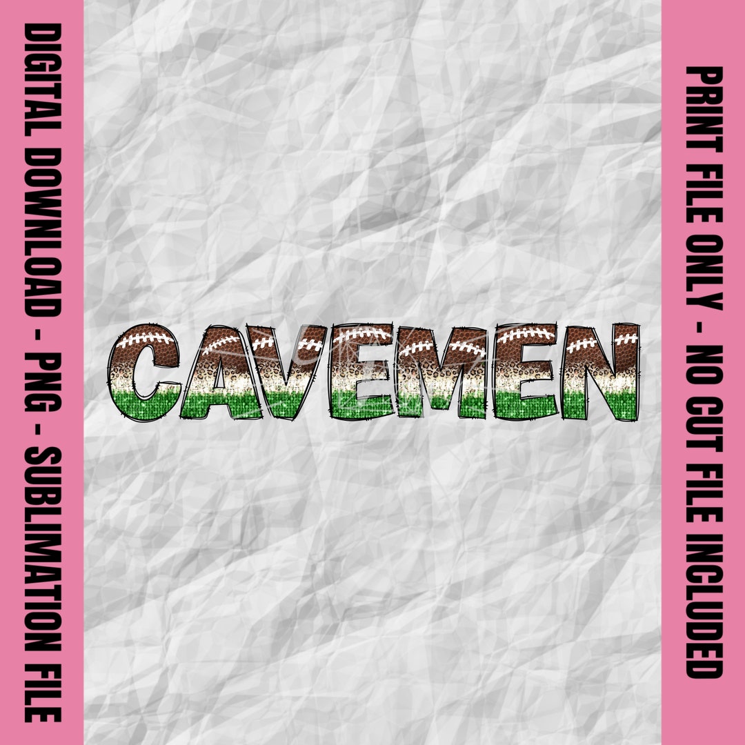 Cavemen Doodle Letters, Cavemen Png, Cavemen Football Png, Cavemen ...
