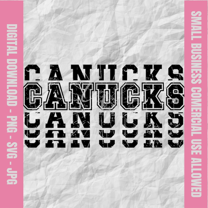 Canucks Stacked Varsity Svg, Canucks Svg, Canucks Football Svg, Canucks ...