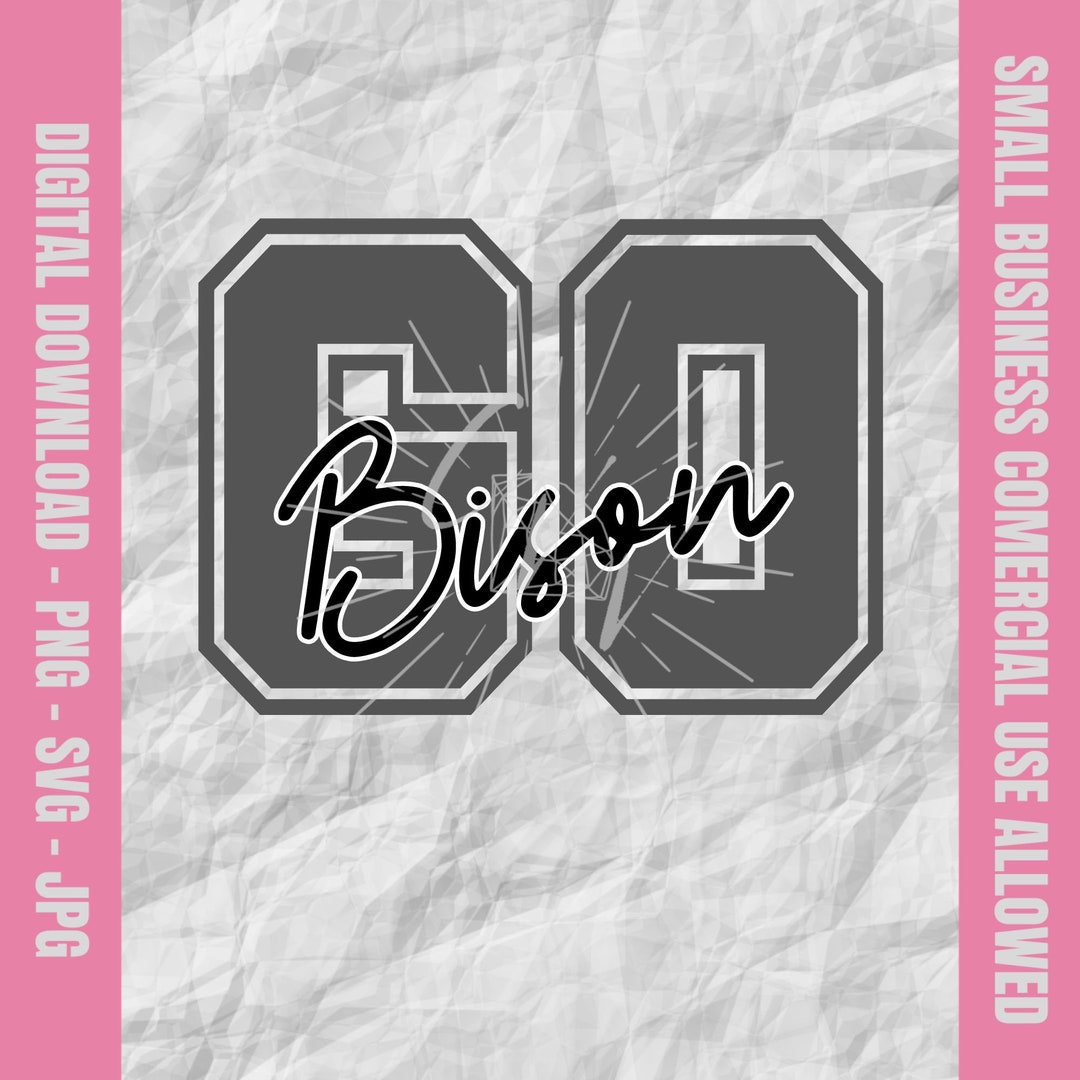 Go Bison Svg, Bison Svg, Bison Football Svg, Bison Cheer Png, Bison ...