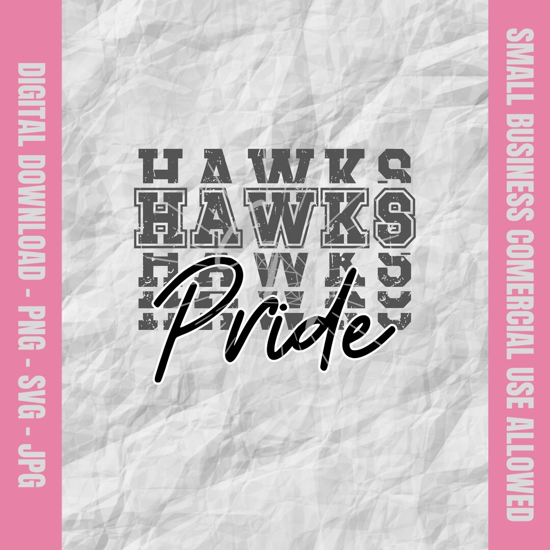 Hawks Pride Svg, Hawks Svg, Hawks Football Svg, Hawks Cheer Png, Hawks ...