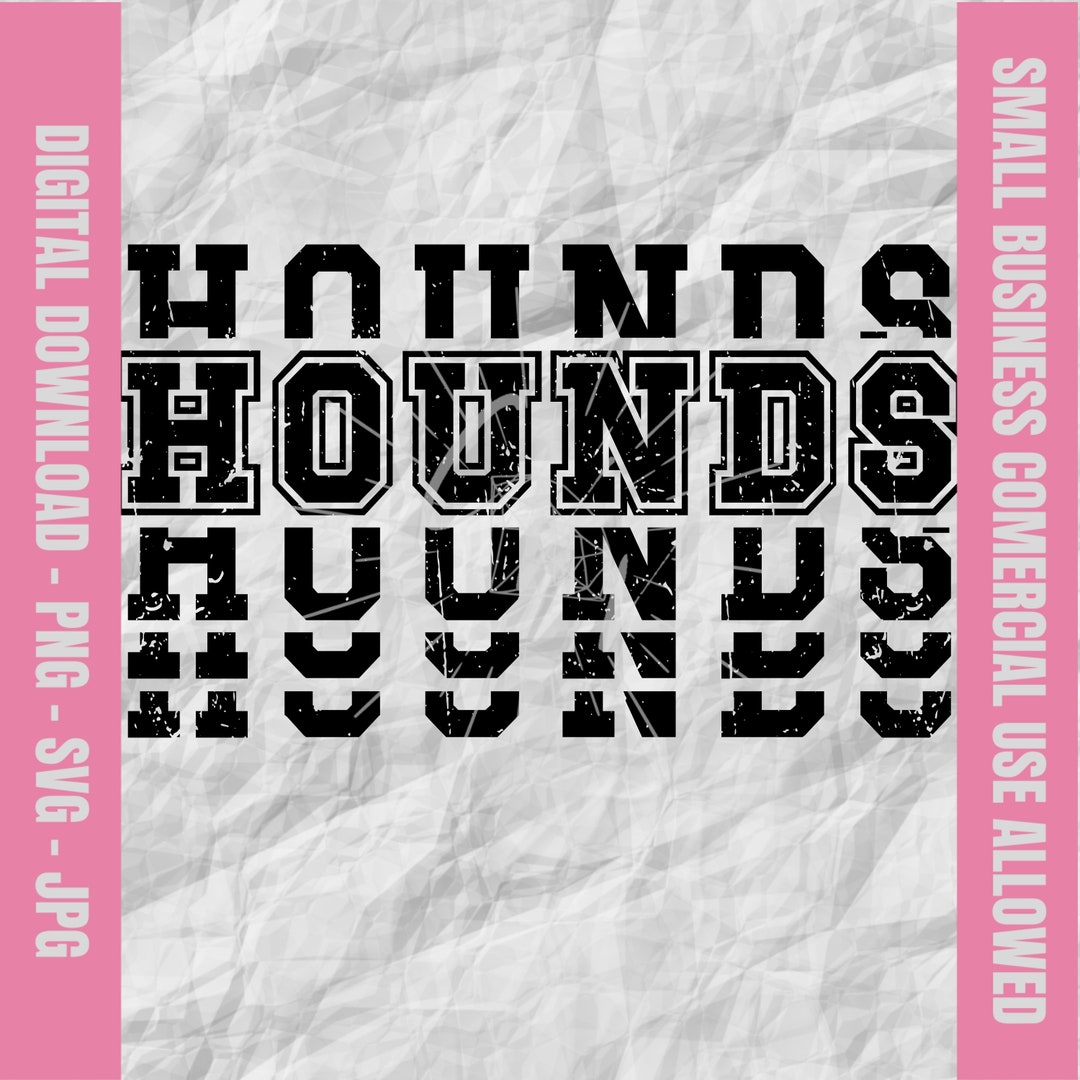 Hounds Stacked Varsity Svg, Hounds Svg, Hounds Football Svg, Hounds ...