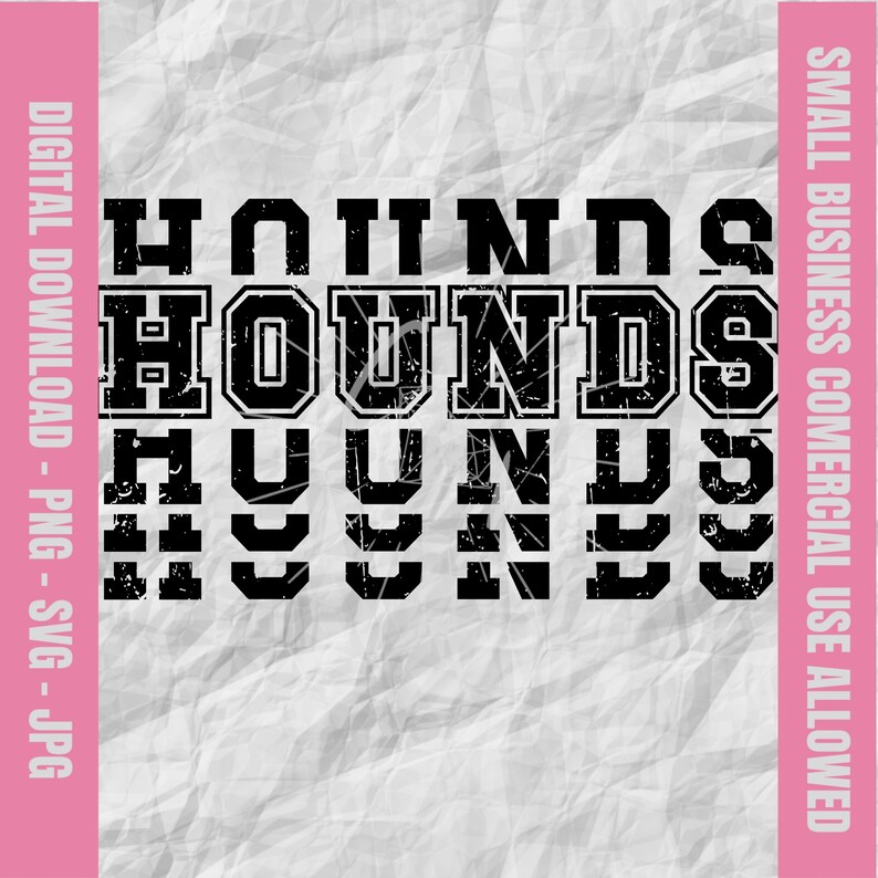 Hounds Stacked Varsity Svg, Hounds Svg, Hounds Football Svg, Hounds ...