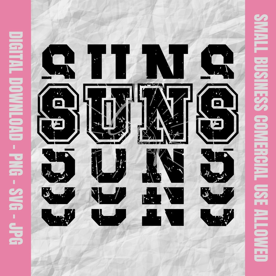 Suns Svg, Suns Stacked Varsity Letter Svg, Suns Football Svg, Suns ...