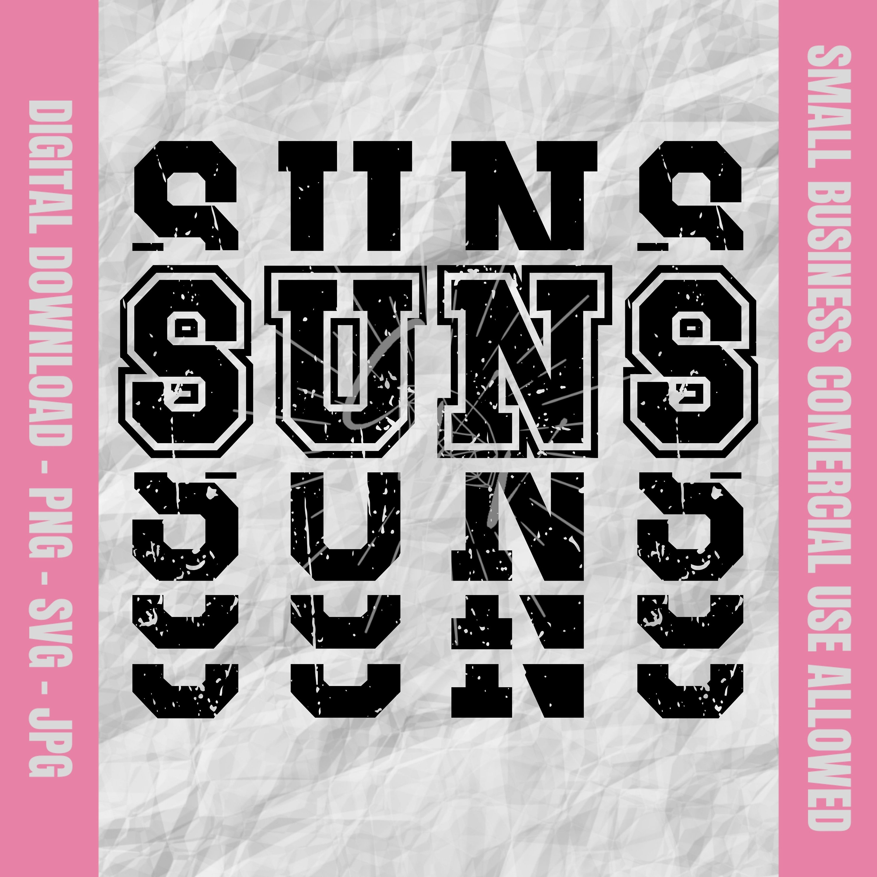 Suns Svg, Suns Stacked Varsity Letter Svg, Suns Football Svg, Suns ...