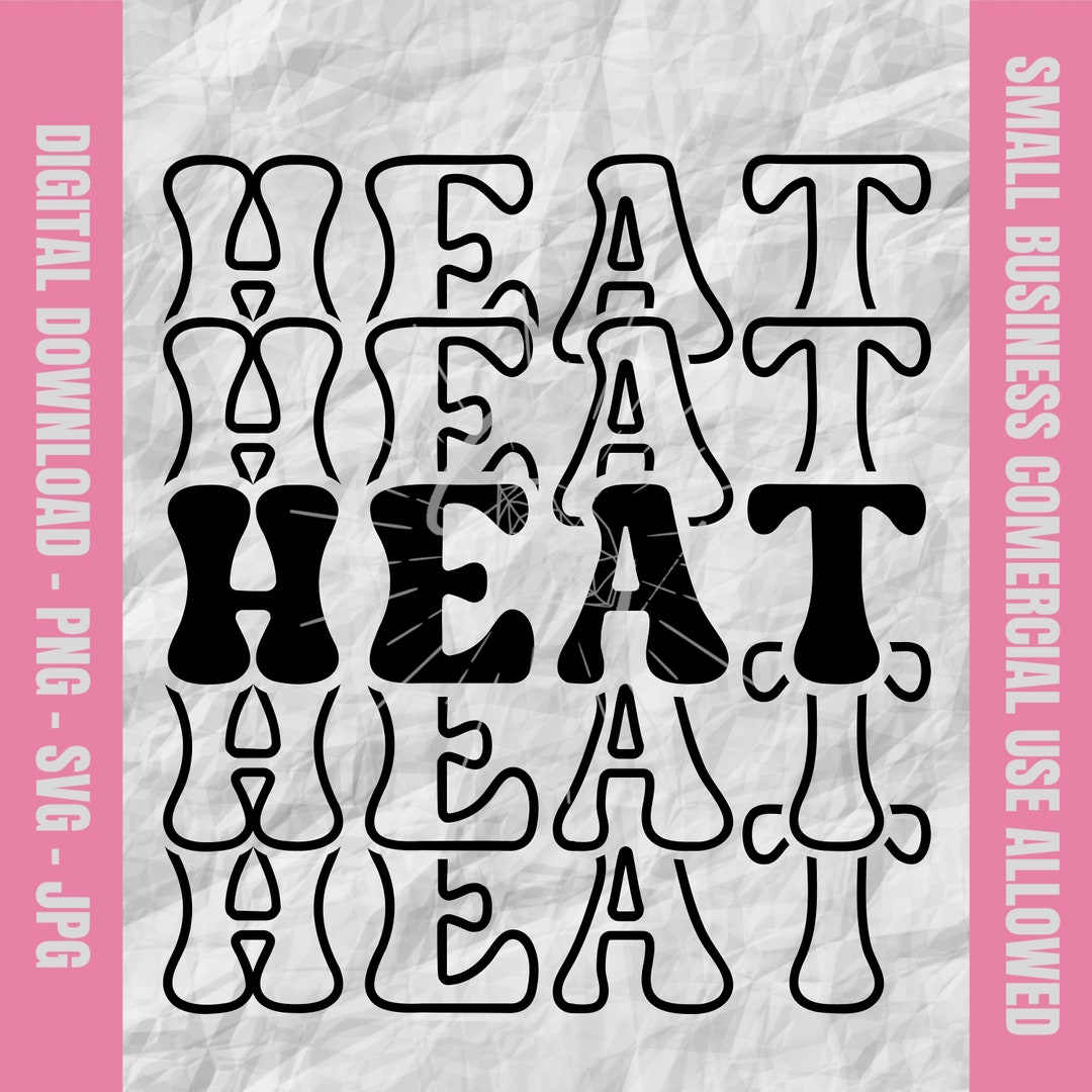 Heat Svg, Heat Retro Stacked Letter Svg, Heat Football Svg, Heat Cheer ...
