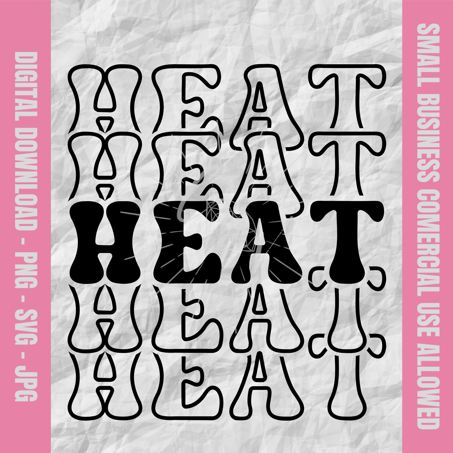 Heat Svg, Heat Retro Stacked Letter Svg, Heat Football Svg, Heat Cheer ...