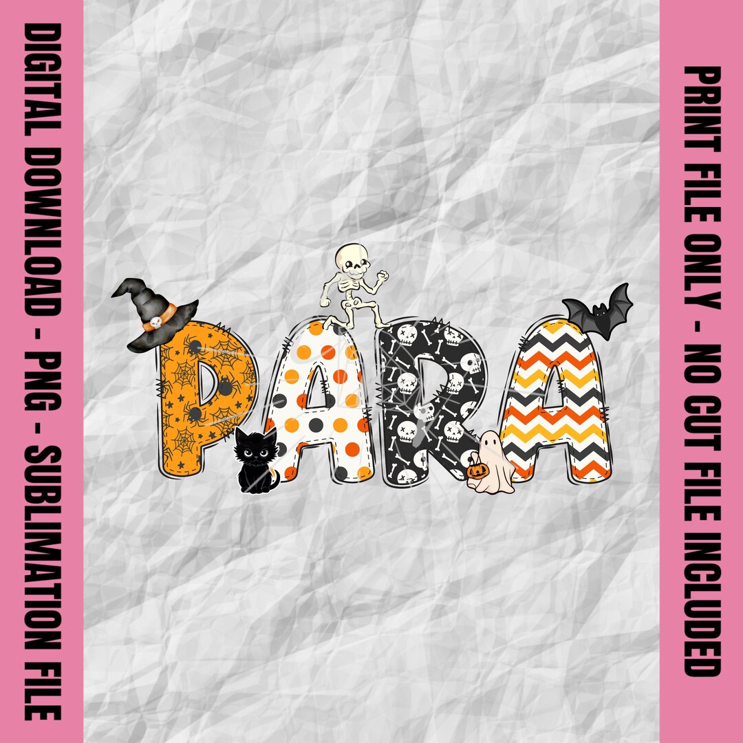 Halloween Para Png, Doodle Text Para Png, Spooky Para Shirt, Fall Para ...