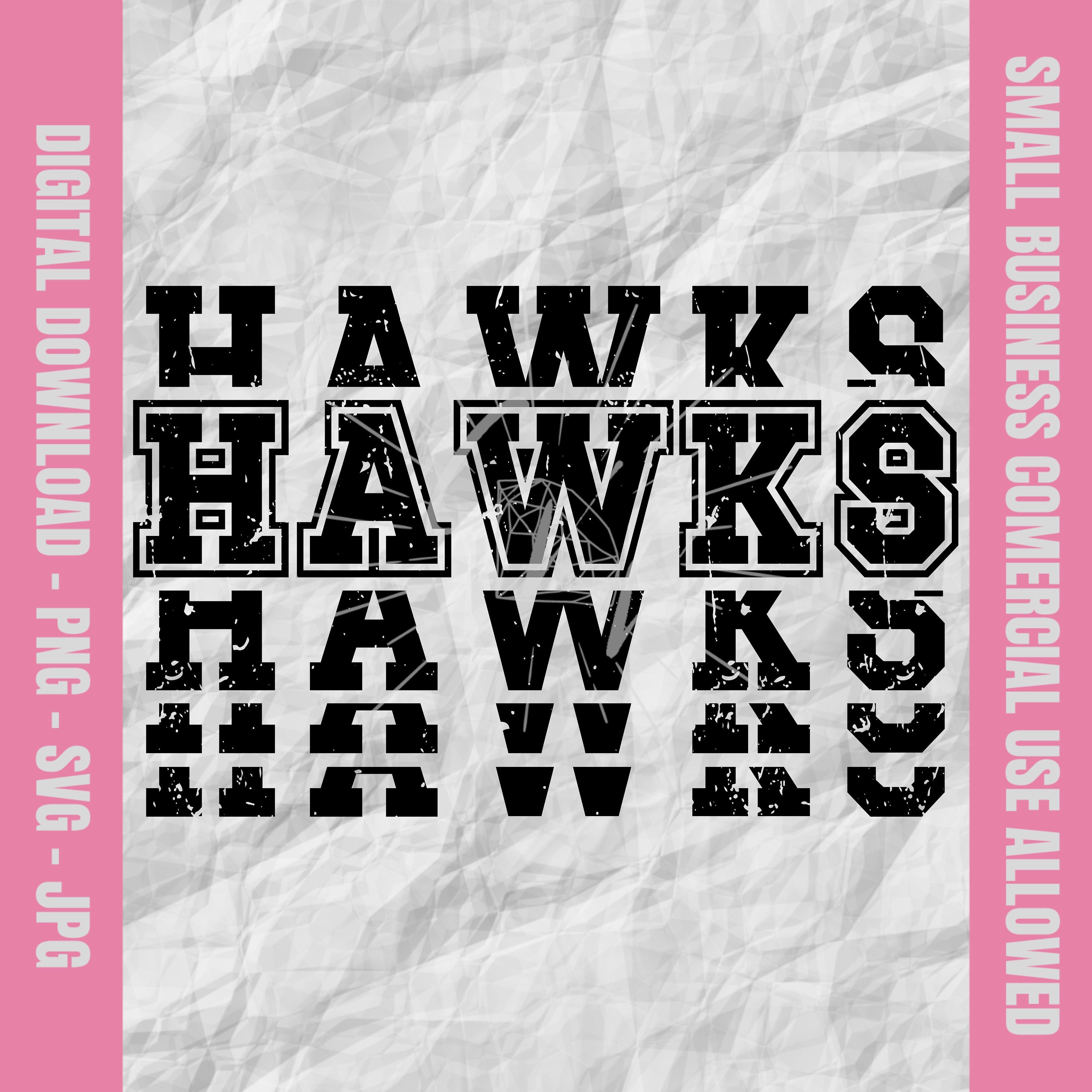 Hawks Svg, Hawks Stacked Varsity Letter Svg, Hawks Football Svg, Hawks ...