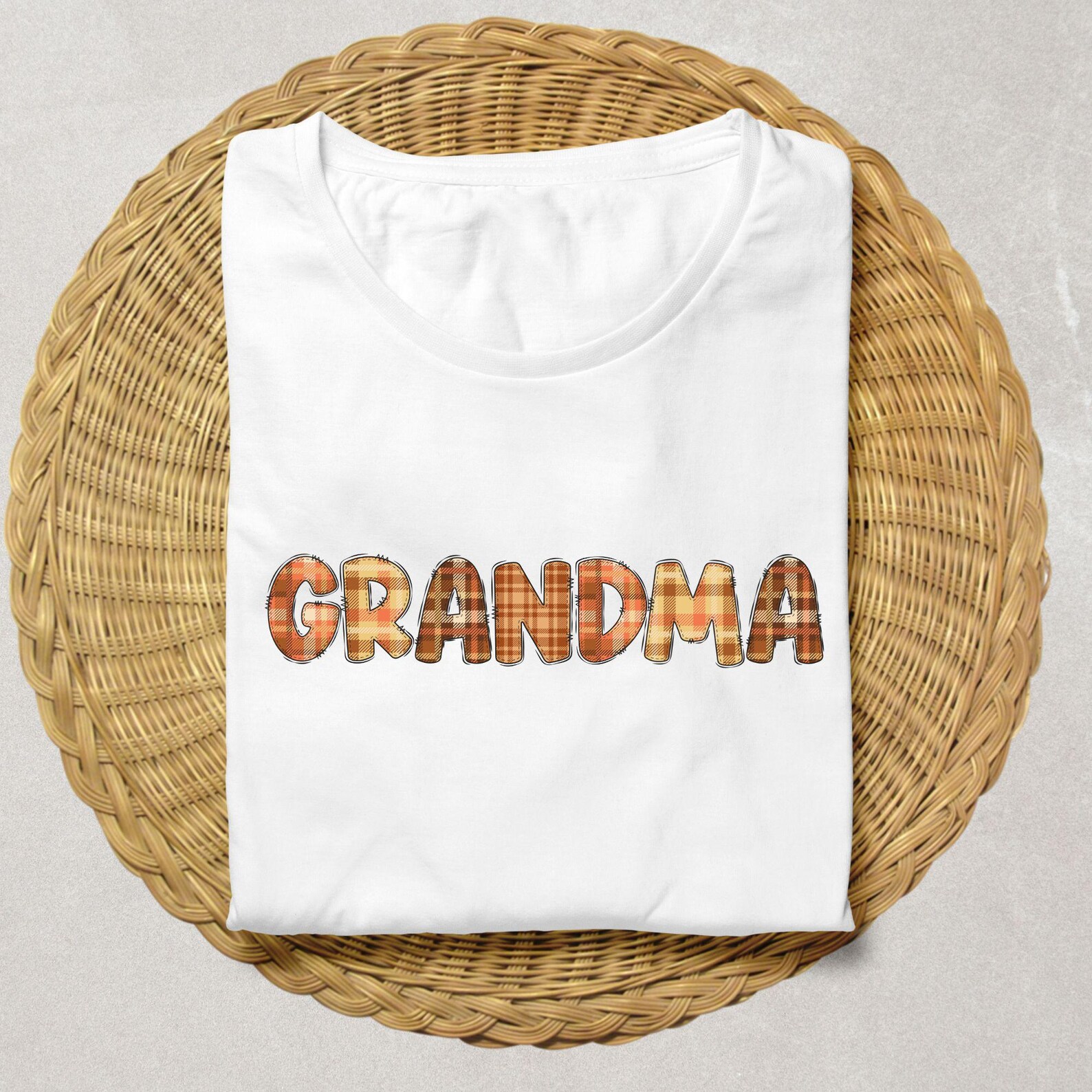 Fall Plaid Grandma Png, Doodle Text Grandma Png, Autumn Grandma Shirt ...