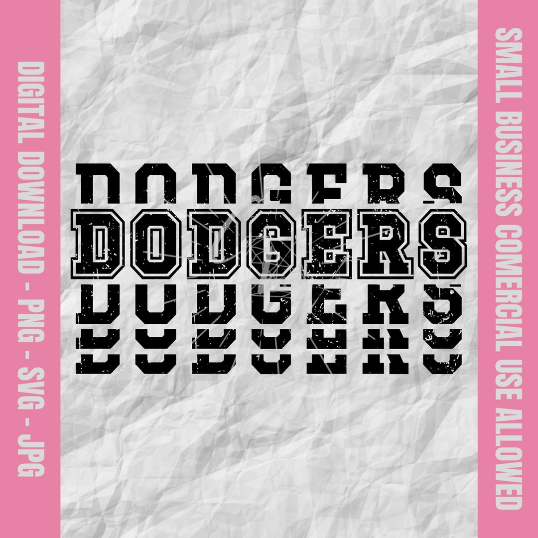Dodgers Svg, Dodgers Stacked Varsity Letter Svg, Dodgers Football Svg ...