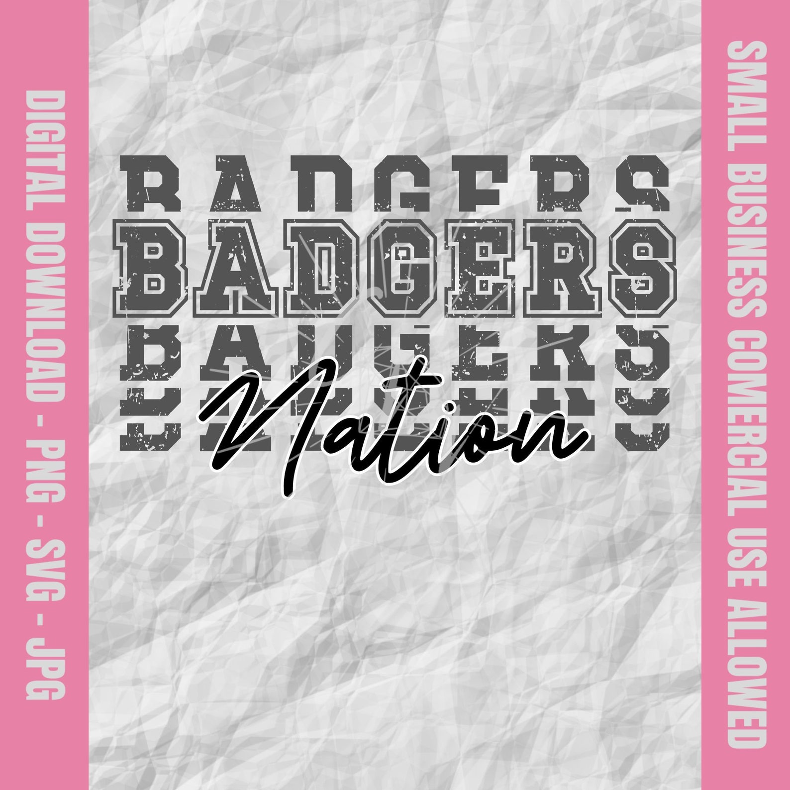 Badgers Nation Svg, Badgers Svg, Badgers Football Svg, Badgers Cheer ...