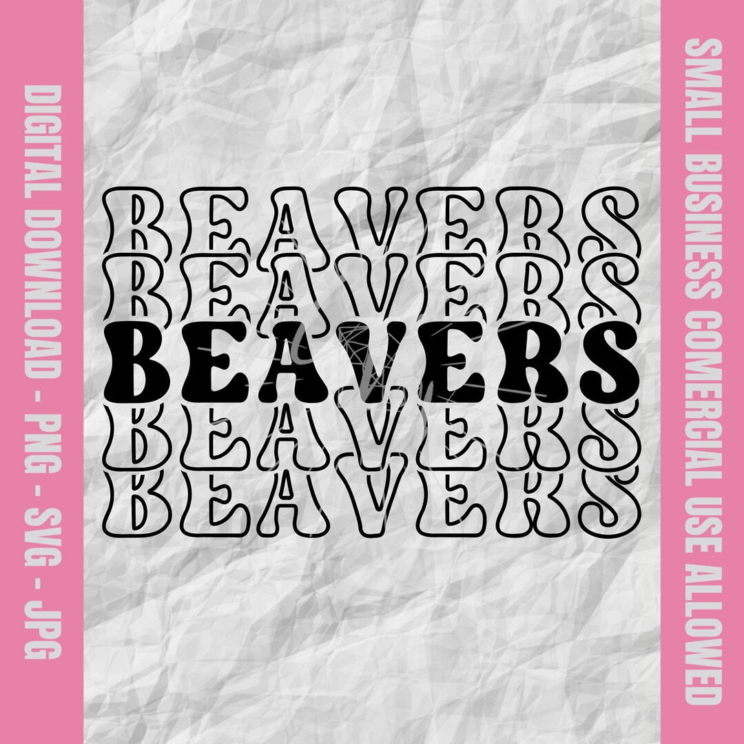 Beavers Retro Stacked Svg, Beavers Svg, Beavers Football Svg, Beavers ...