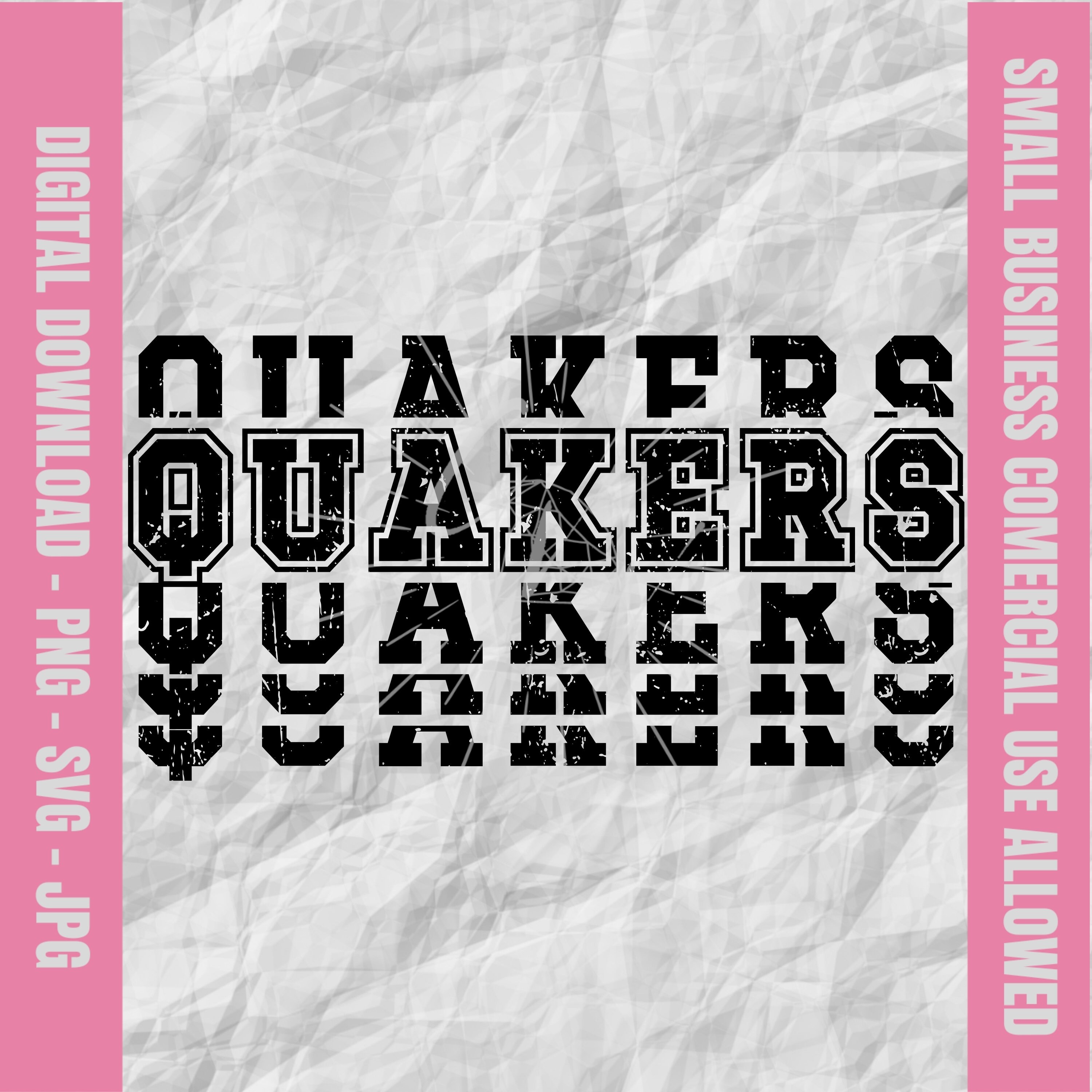 Quakers Stacked Varsity Svg, Quakers Svg, Quakers Football Svg, Quakers ...