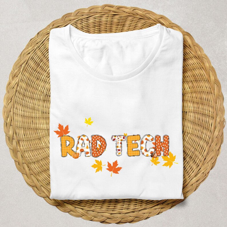 Autumn Rad Tech Png, Doodle Text Rad Tech Png, Leaves Rad Tech Shirt ...