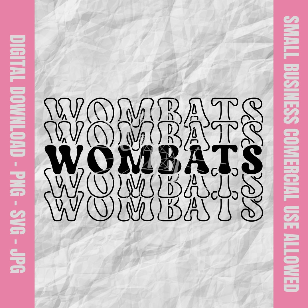 Wombats Svg, Wombats Retro Stacked Letter Svg, Wombats Football Svg ...