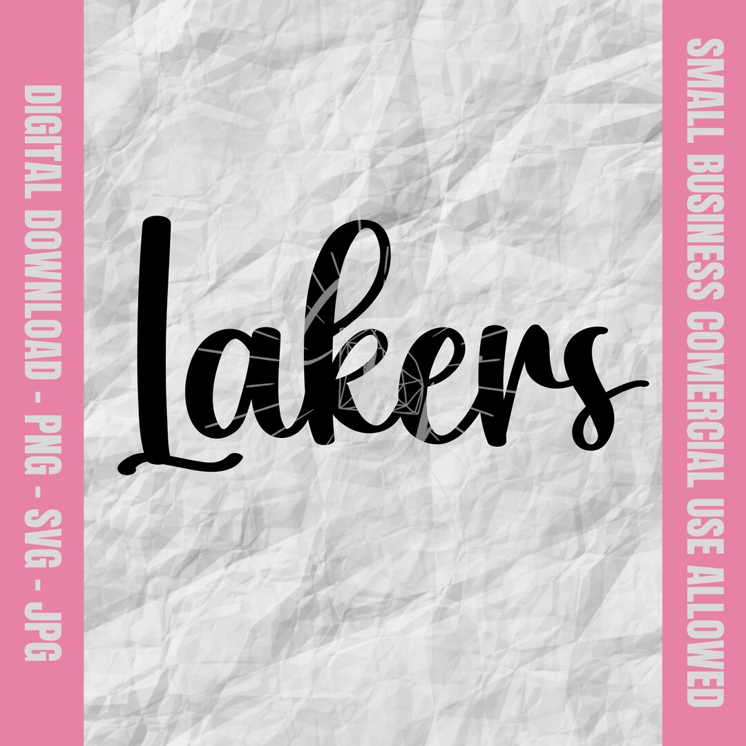 Lakers Svg, Lakers Thick Script Letter Svg, Lakers Football Svg, Lakers ...