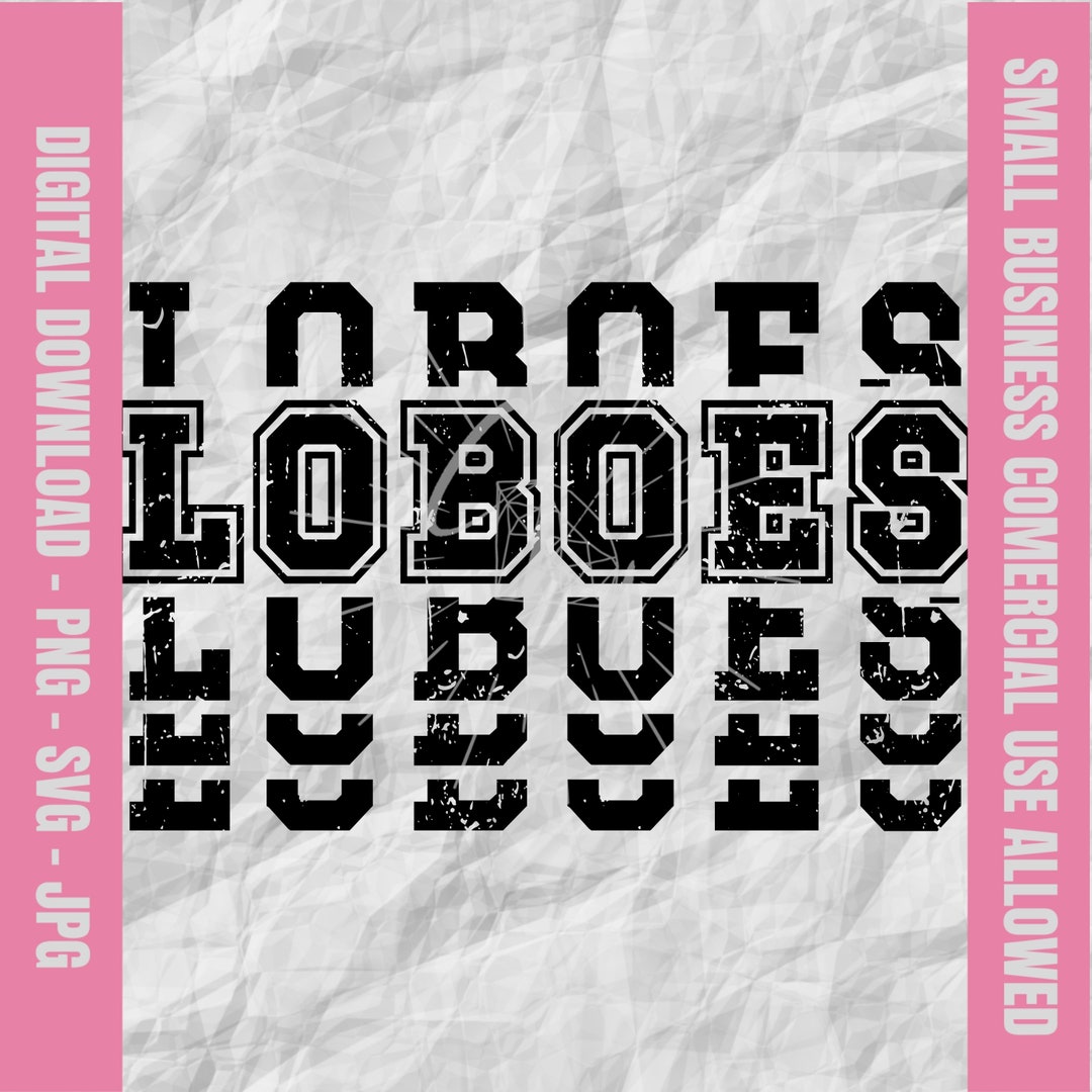 Loboes Stacked Varsity Svg, Loboes Svg, Loboes Football Svg, Loboes ...