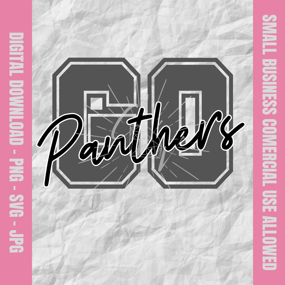 Go Panthers Svg, Panthers Svg, Panthers Football Svg, Panthers Cheer ...