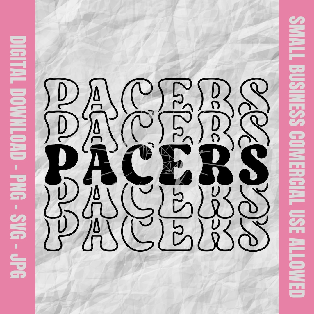 Pacers Svg, Pacers Retro Stacked Letter Svg, Pacers Football Svg ...