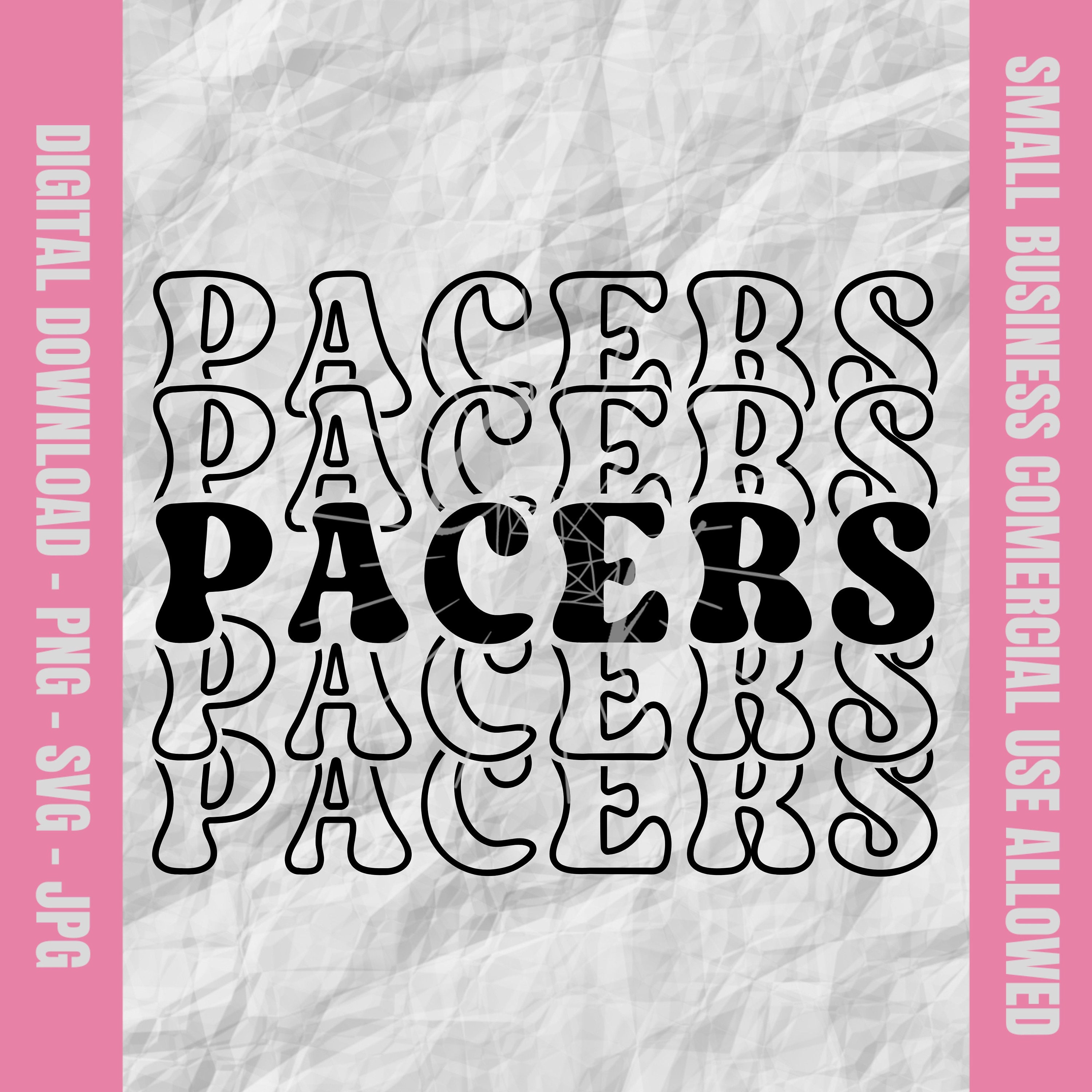 Pacers Svg, Pacers Retro Stacked Letter Svg, Pacers Football Svg ...