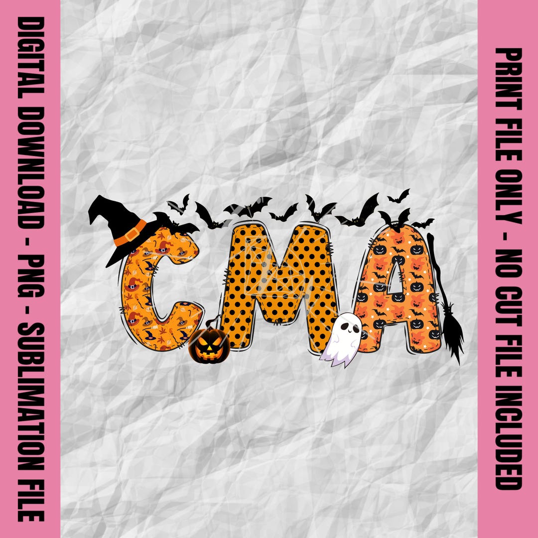 Halloween CMA Png, Doodle Text CMA Png, Spooky CMA Shirt, Fall Cma ...