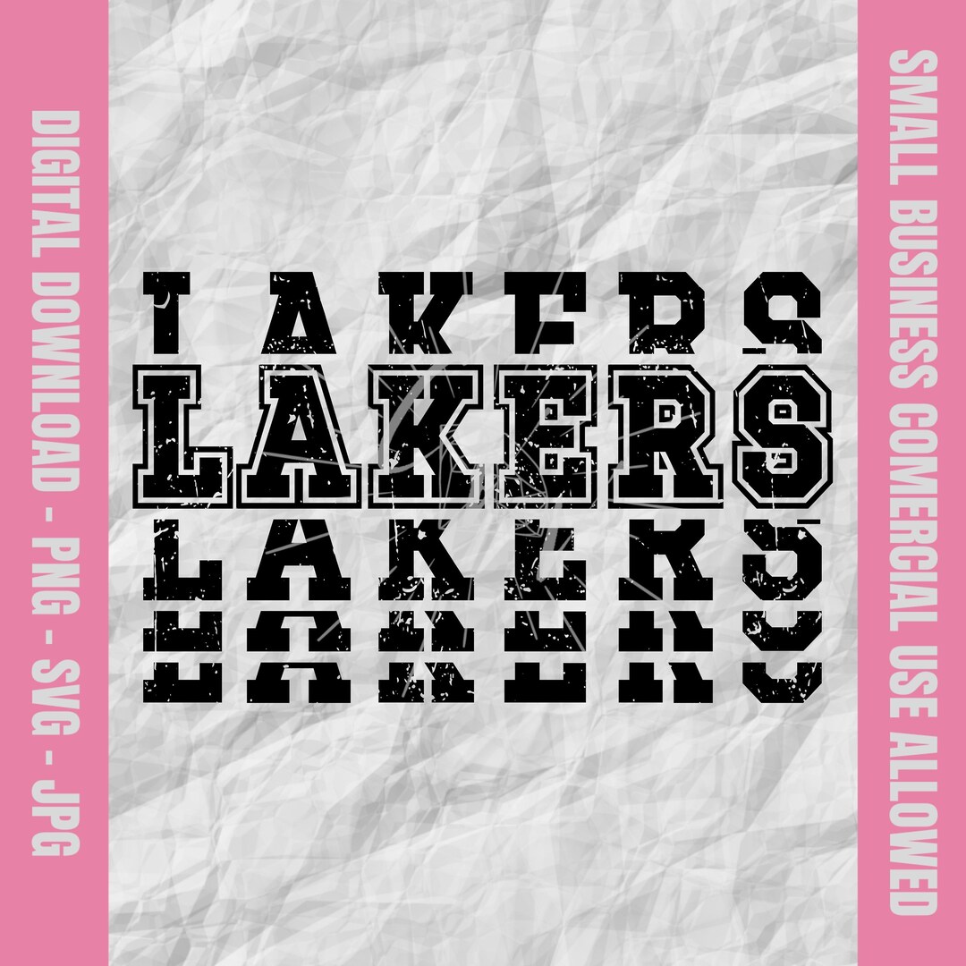 Lakers Svg, Lakers Stacked Varsity Letter Svg, Lakers Football Svg ...