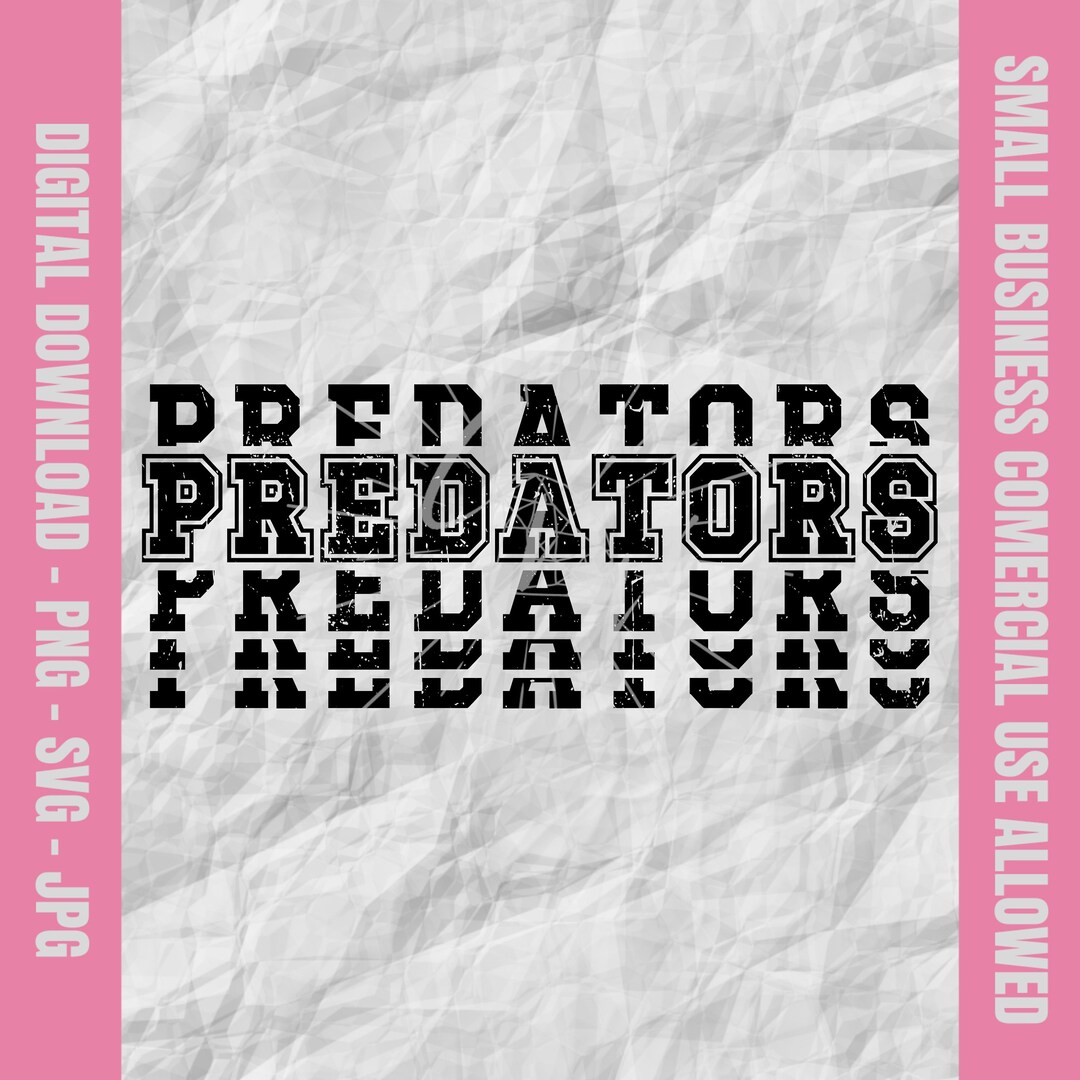 Predators Svg, Predators Stacked Varsity Letter Svg, Predators Football ...