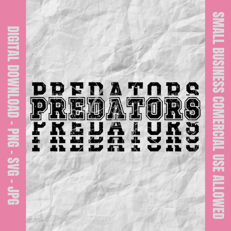 Predators Svg, Predators Stacked Varsity Letter Svg, Predators Football ...