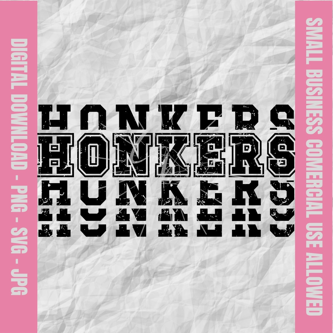 Honkers Stacked Varsity Svg, Honkers Svg, Honkers Football Svg, Honkers ...