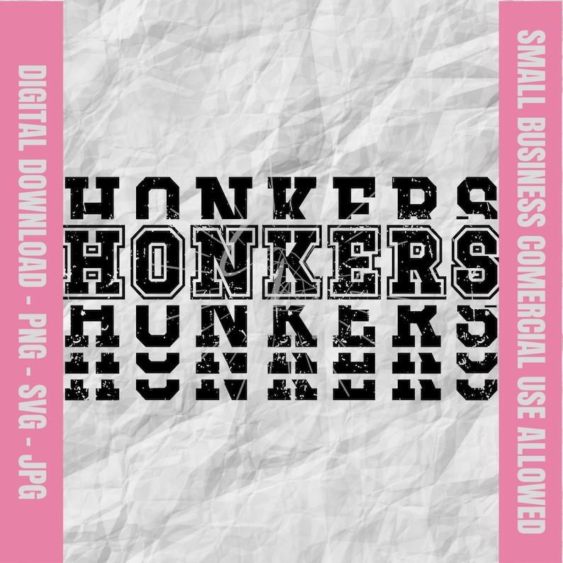 Honkers Stacked Varsity Svg, Honkers Svg, Honkers Football Svg, Honkers ...