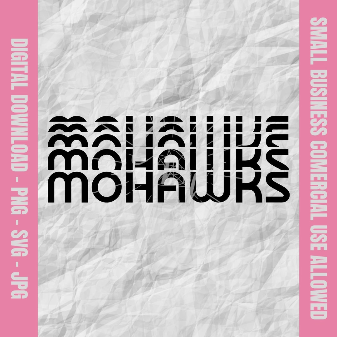 Mohawks Retro Repeating Svg, Mohawks Svg, Mohawks Football Svg, Mohawks ...