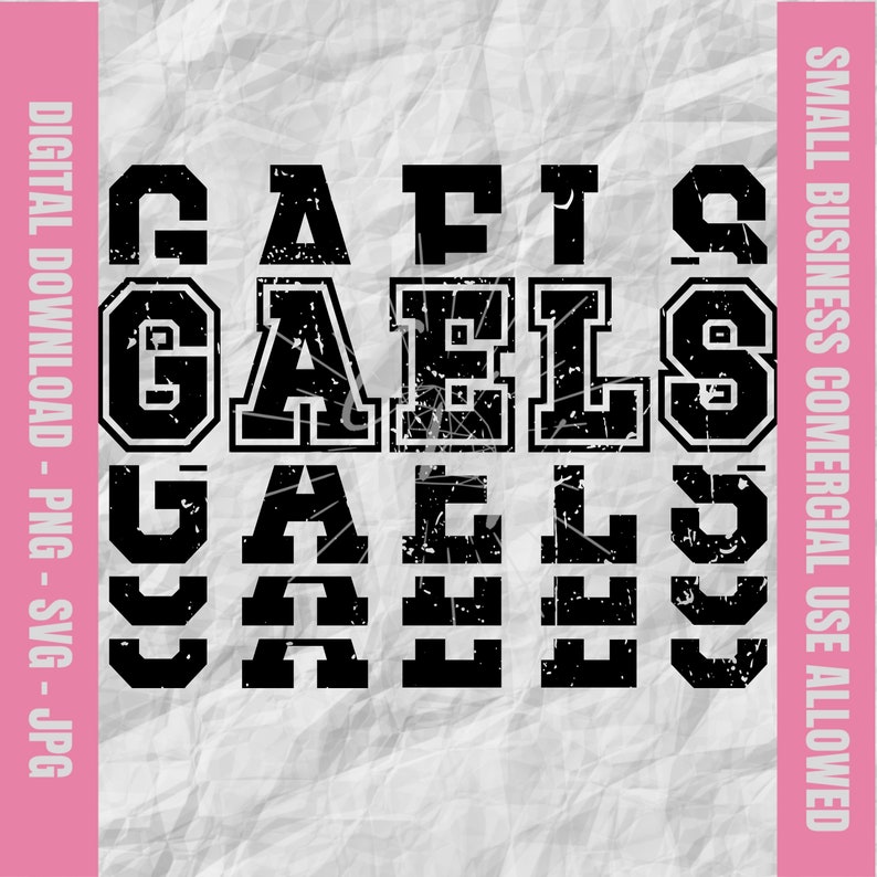 Gaels Stacked Varsity Svg, Gaels Svg, Gaels Football Svg, Gaels Cheer ...