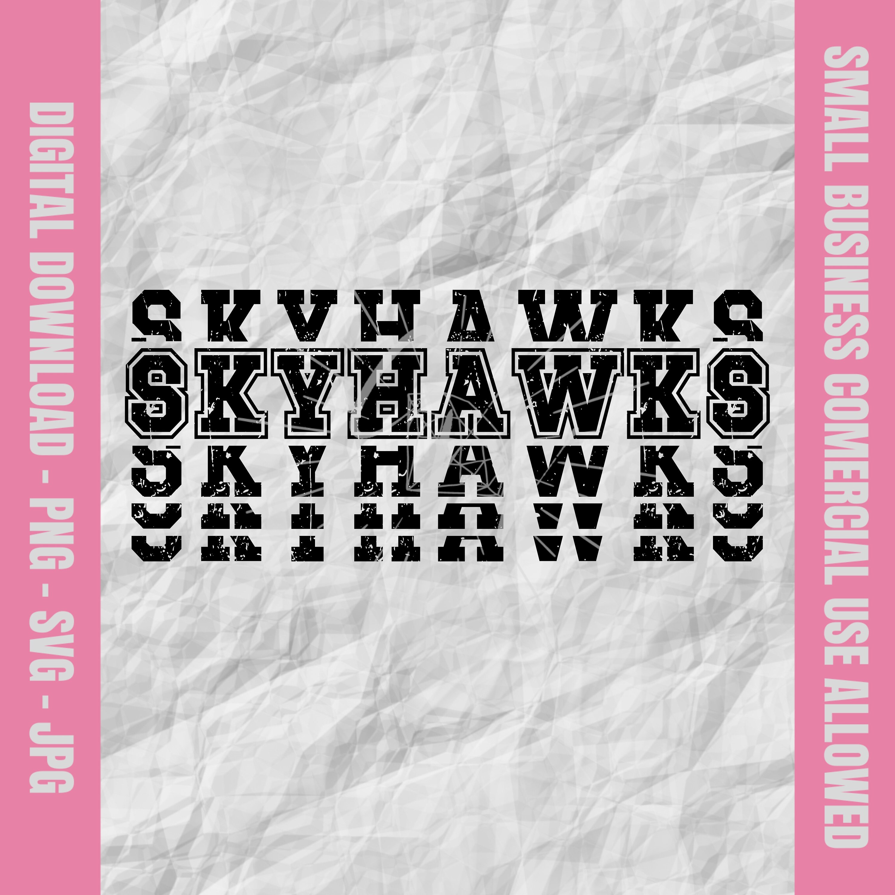 Skyhawks Stacked Varsity Svg, Skyhawks Svg, Skyhawks Football Svg ...