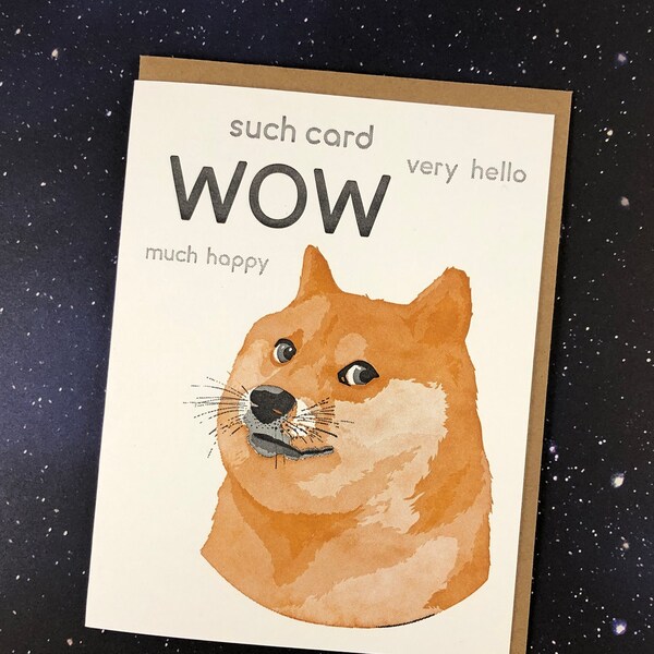 Doge Birthday Card - Etsy
