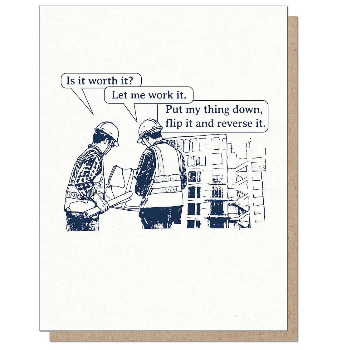 Construction Work It. Hip Hop Lyrics Greeting Card. - Etsy