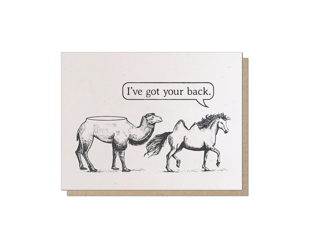 I've Got Your Back. Funny Friendship Greeting Card - Etsy