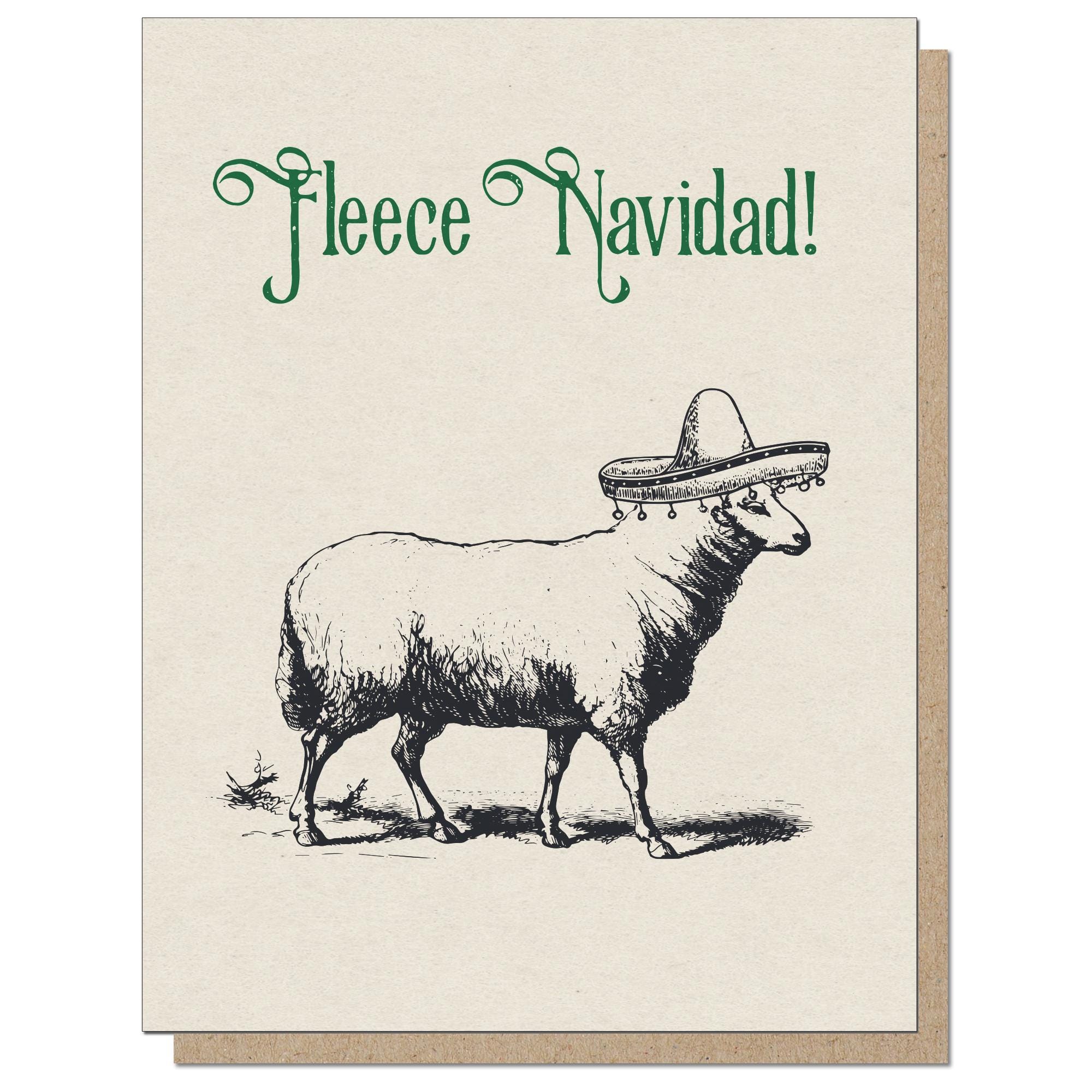 Fleece Navidad Christmas Holiday Greeting Card - Etsy