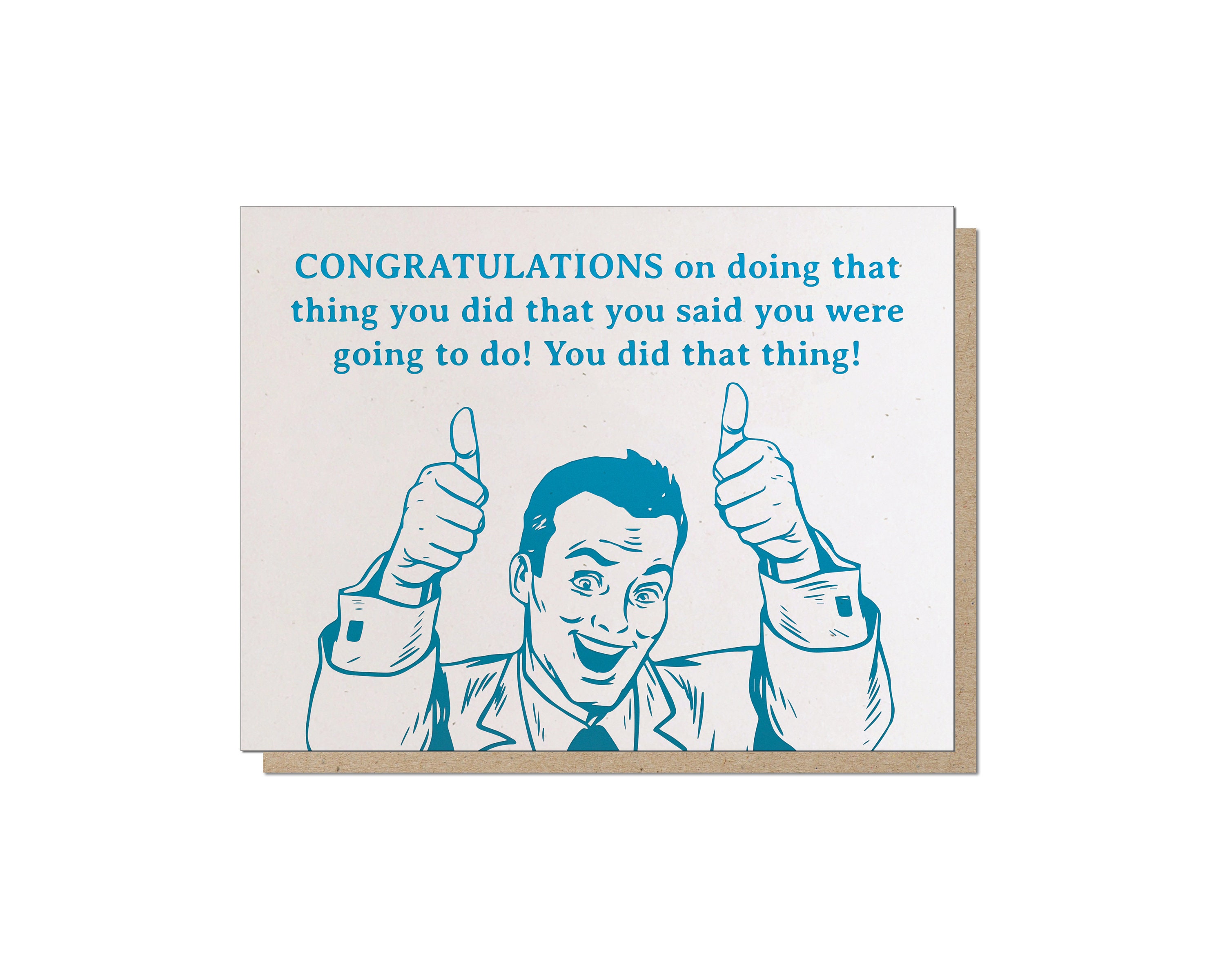 Congrats on Doing That Thing. Funny Congratulations Greeting Card. - Etsy