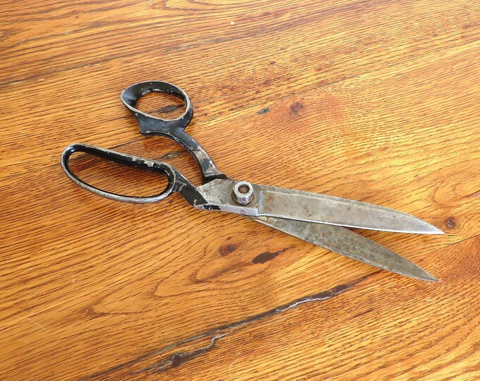 Vintage WISS Inlaid USA 1225 Heavy Duty Shears Scissors 10 1/4 Steel ...
