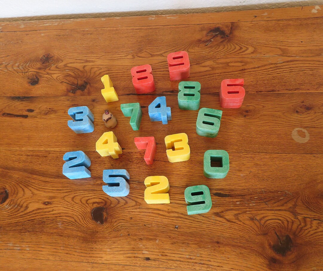 Vintage 1970's Tuff Stuff Toy Number Blocks Mattel - Etsy